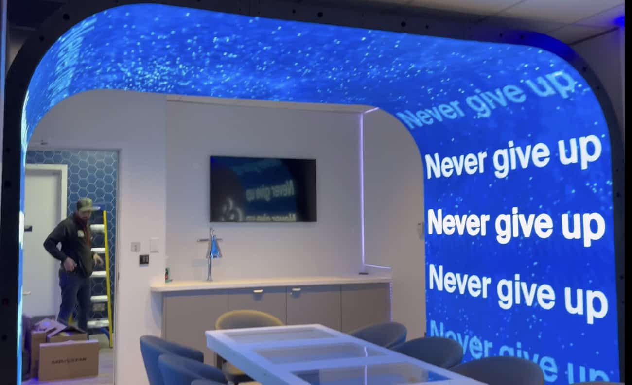 LED Arch Display at Manchester City Directors Box