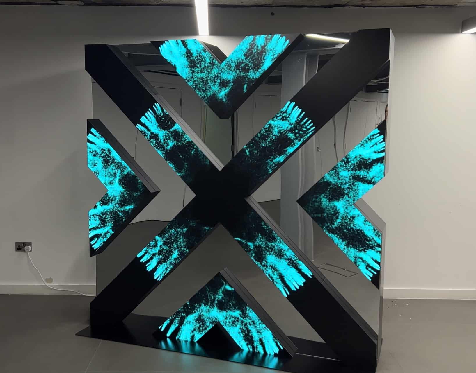 Custom LED Display for VMLY&R In The Shape Of A Snowflake